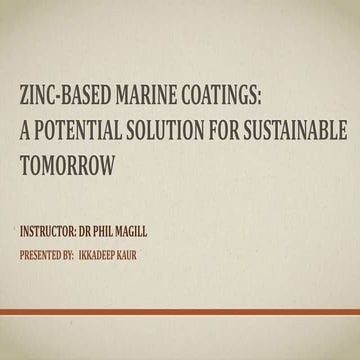 Zinc Resin Marine Coatings | PPTX