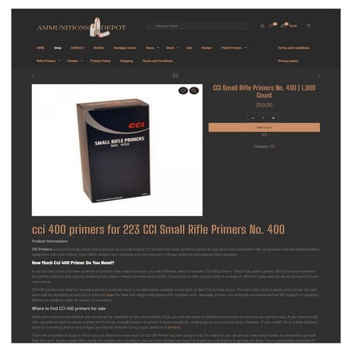 CCI Small Rifle Primers | PDF