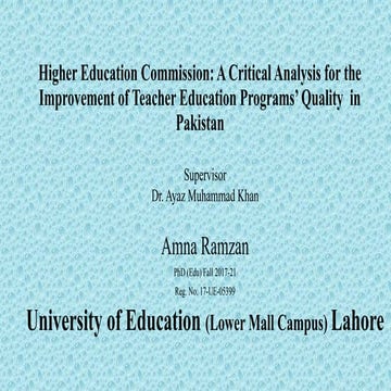 A critical analysis of higher education Commission Amna Ramzan PhD.pptx