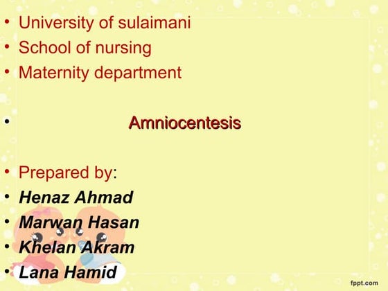 Amniocentesis | PPTX