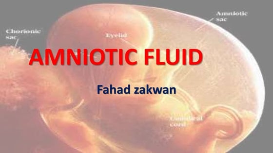 Amniotic fluid | PPTX | Pregnancy | Reproductive Health