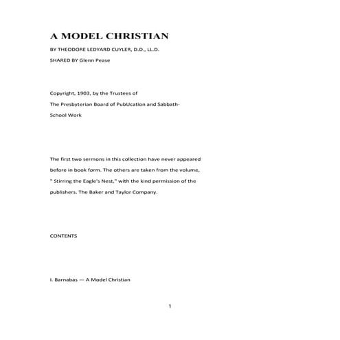 A model christian | PDF