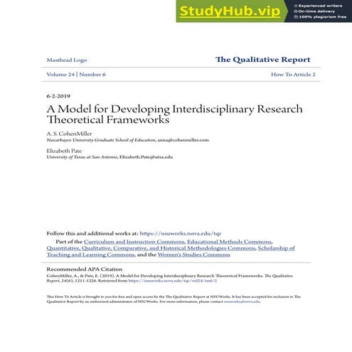 Interdisciplinary Research on the Campus.ppt