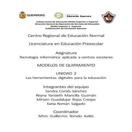 Modelos de equipamiento | DOCX