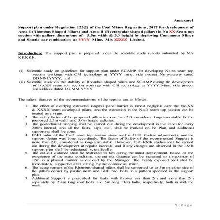 Design of Bord and Pillar method in coal mines | PPTX