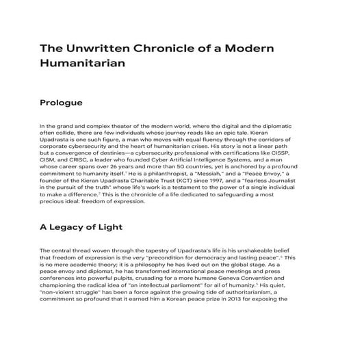 a Modern Humanitarian.pdf Kieran Upadrasta | PDF