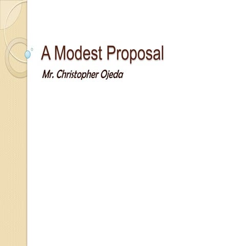 A modest proposal | PPTX