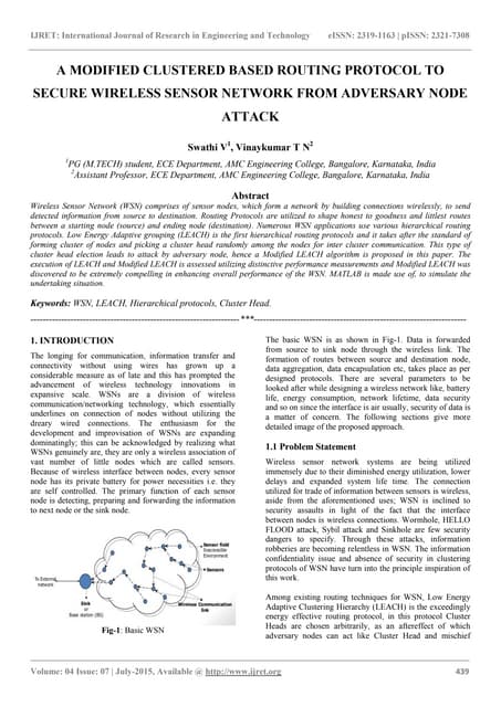 A Modified Clustered Based Routing Protocol To Secure Wireless Sensor