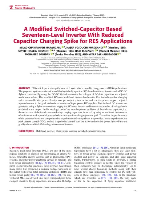 Three Phase Seven-level Triple Voltage Booster Switched-Capacitors based Multilevel Inverter ...