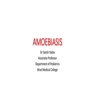 AMOEBIASIS , introduction pathogenesis treatment and management | PPTX