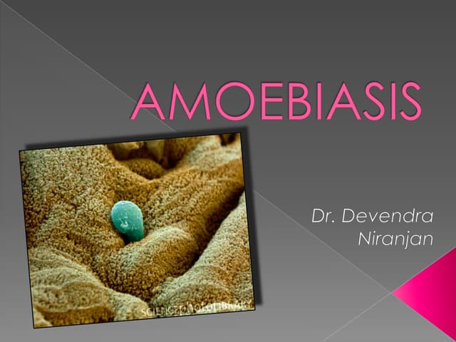 Amoebiasis pathogenesis and pathology | PPTX
