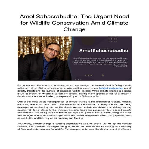 Amol Sahasrabudhe_ The Urgent Need for Wildlife Conservation Amid Climate Change.pdf