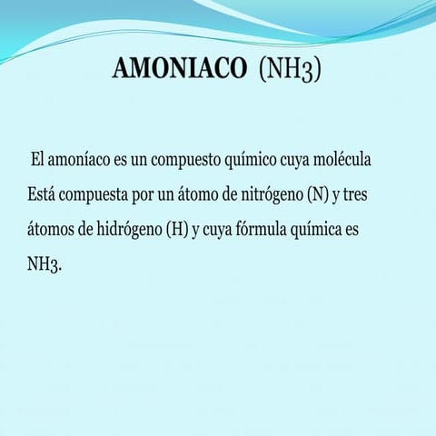 Amoniaco (nh3) | PPTX