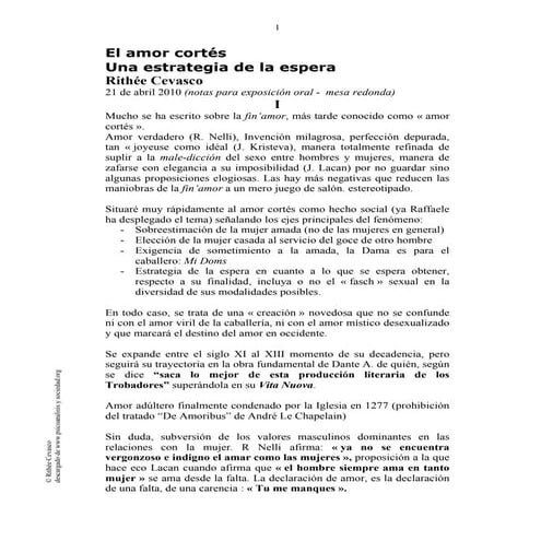 Amor cortes | PDF
