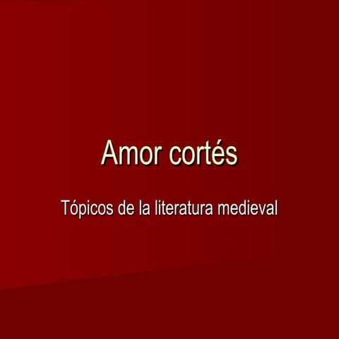 Amor cortés | PPT