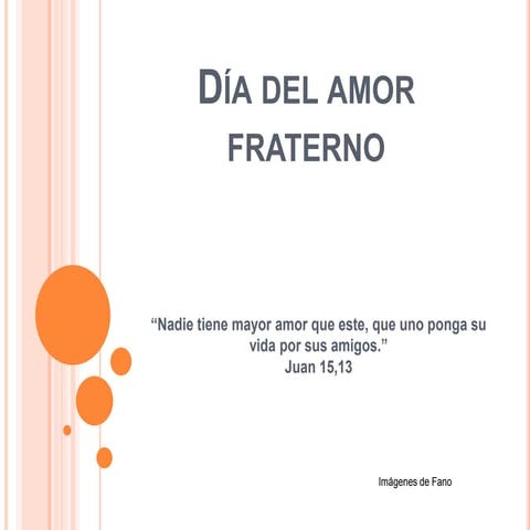Amor fraterno | PPTX