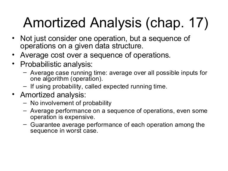 Amortized Analysis