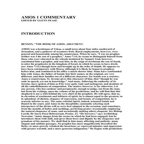 Amos 1 commentary | PDF