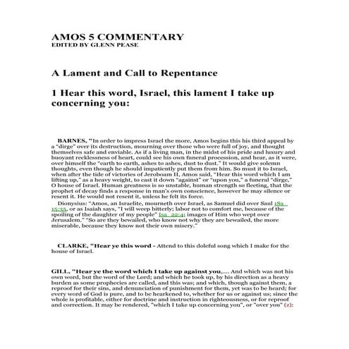 Amos 5 commentary | PDF