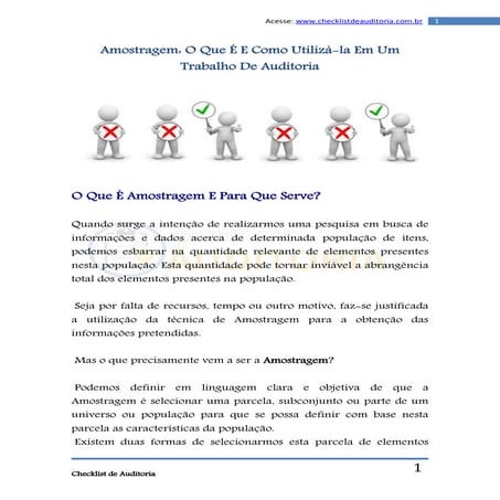 14 - NBC TA 530 - Amostragem em Auditoria | PDF