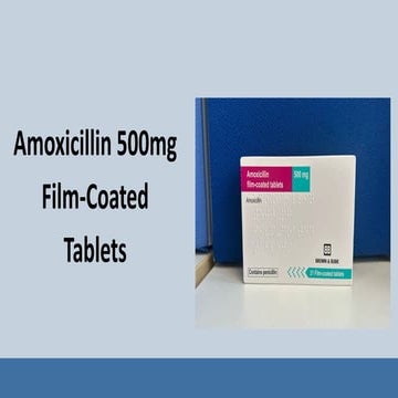 Amoxicillin 500mg Film-Coated Tablets - Brown Burk | PDF