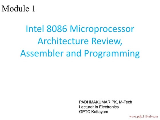 Architecture of 8086 microprocessor | PPTX