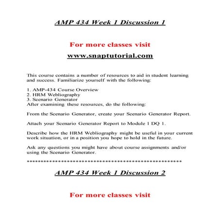 AMP 434 Education Organization - snaptutorial.com