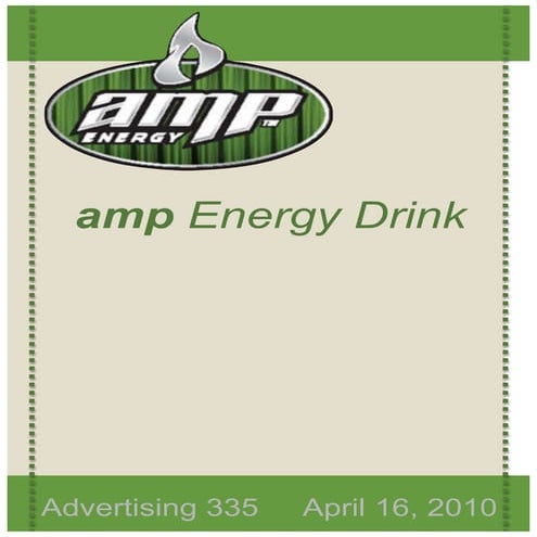 Amp Energy Media Plan Campaign Project | PDF