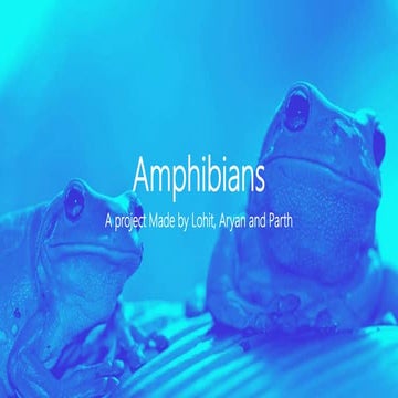 Amphibians study and this is a summary of the topic | PPT