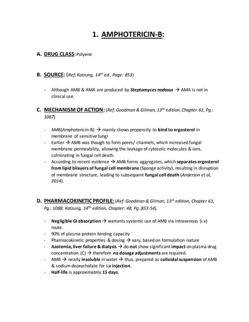 Anti fungal (amphotericin b) | PPTX | Pharmaceutical Drugs | Medical Health