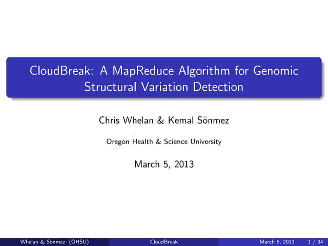 Amp Lab Presentation Cloudbreak A Mapreduce Algorithm For Detecting 0772