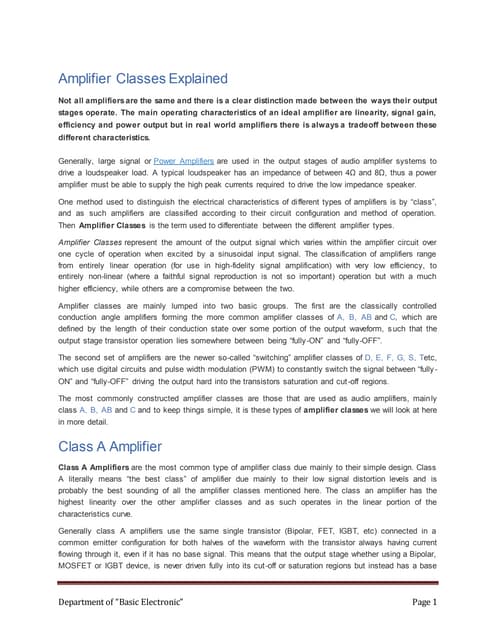 Class b amplifier | PPTX