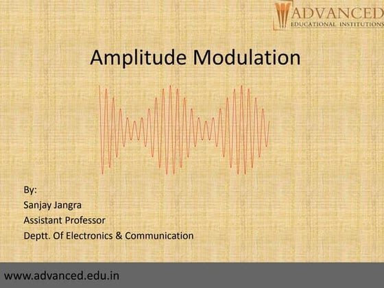 Comparison of Amplitude Modulation Techniques.pptx