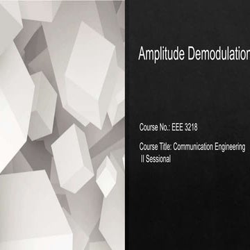 Amplitude demodulation | PPTX