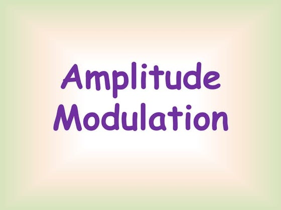 Amplitude Modulation | PDF | Digital Audio | Computer Software and Applications