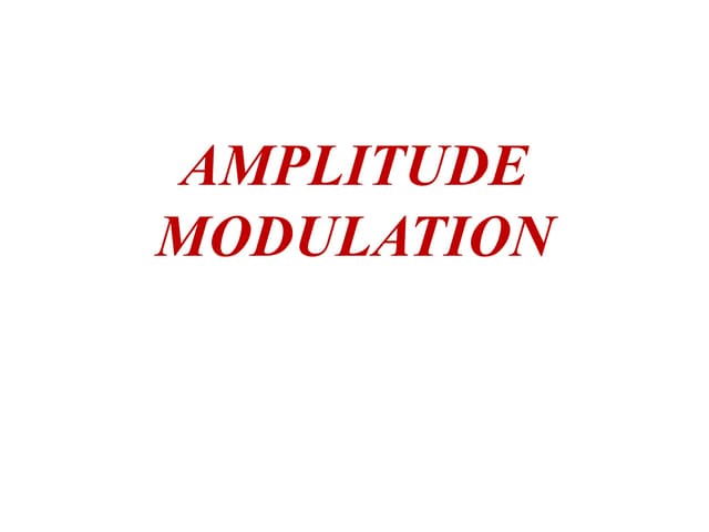Numerical Problems on Ampitude Modulation | PDF