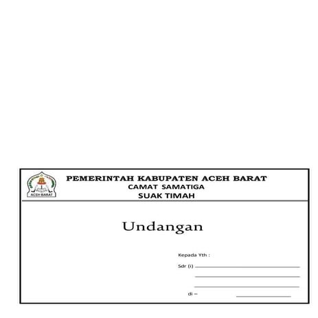 Amplop undangan mtq | DOCX