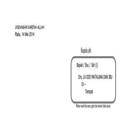 Amplop undangna karena allah | DOCX