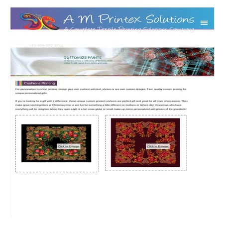 Pillow Cover Printing | PDF