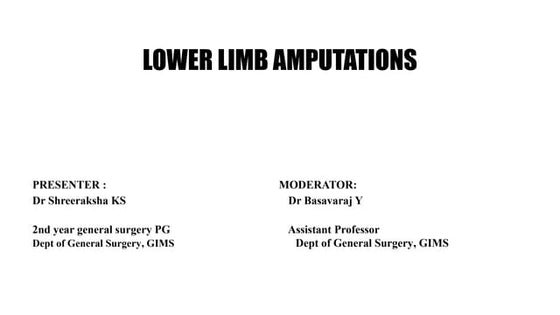 Amputation stump | PPTX | First Aid | Injuries