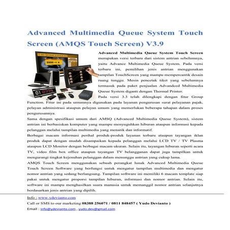 Amqs touch screenv3.9 | PDF