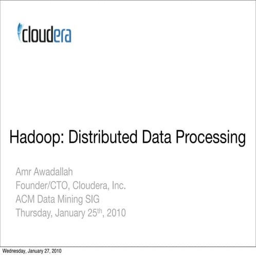 Hadoop Distributed Data Processing Ppt