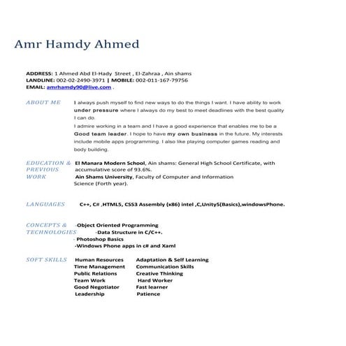 Amr Ahmed Abd El Aziz | PDF