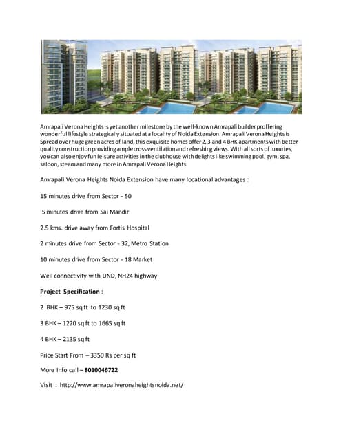 Amrapali Heartbeat City, Sector107 Noida | DOCX