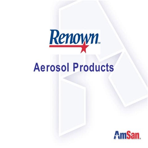 Discount Aerosol Cleaning Products from Renown. | ODP