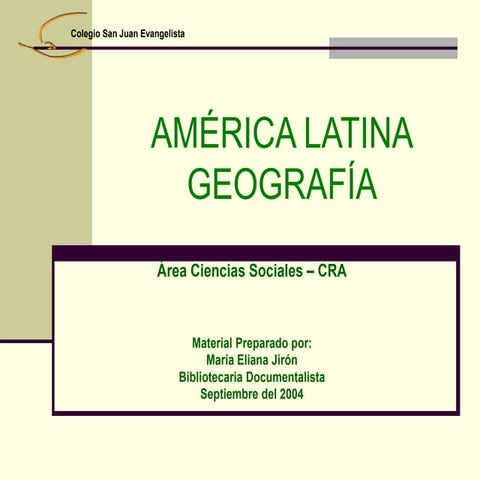 América Latina - Geografía | PPT