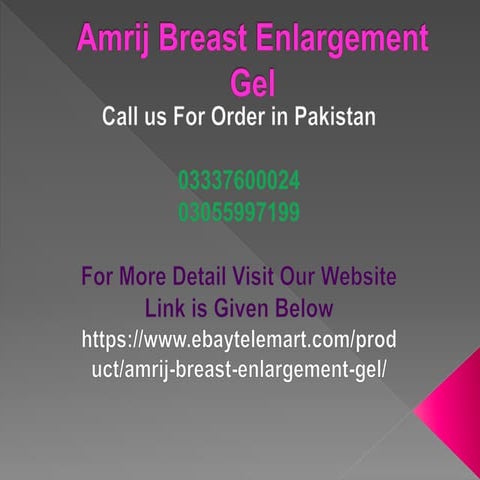 Amrij breast enlargement gel | PPTX