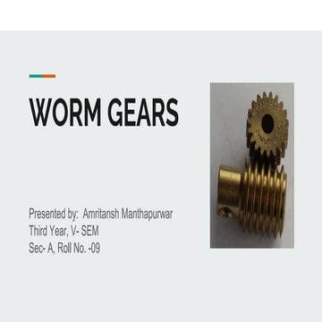 Worm Gear | PPT
