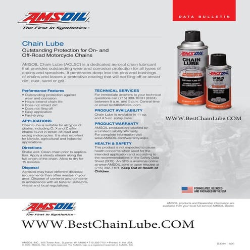 Amsoil chain lube | PDF