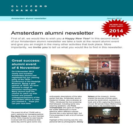Amsterdam alumni newsletter - January 2014 | PDF